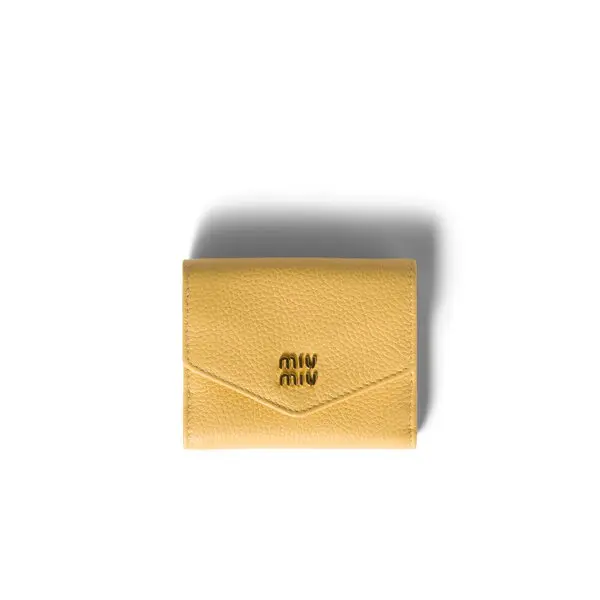 Miu Miu Small Leather Wallet - Yellow