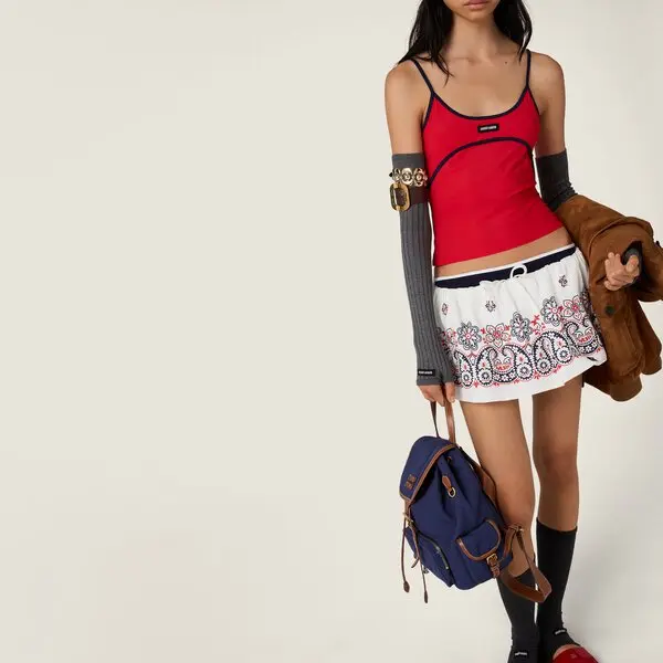 Miu Miu Stretch Jersey Top