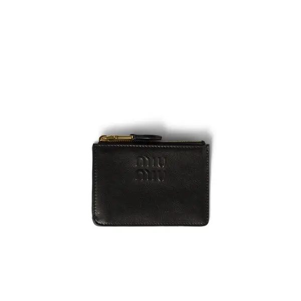Miu Miu Nappa Leather Card Holder - Black