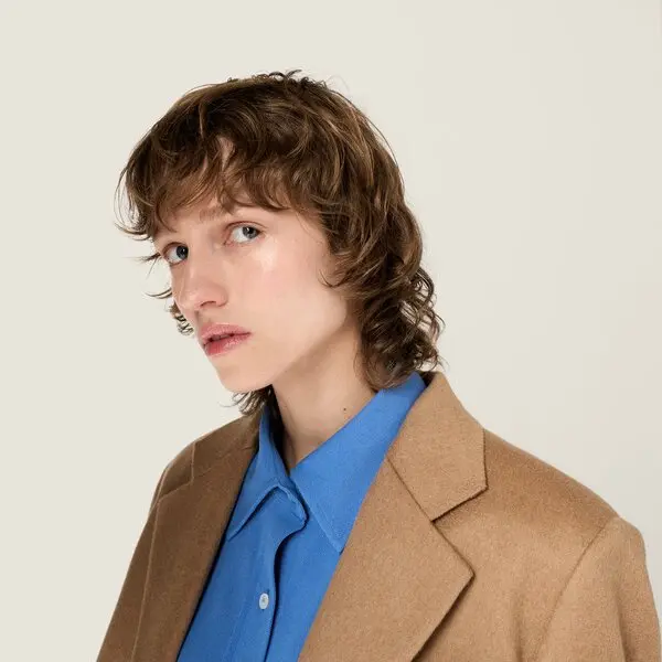 Miu Miu Single-breasted Camel Hair Jacket