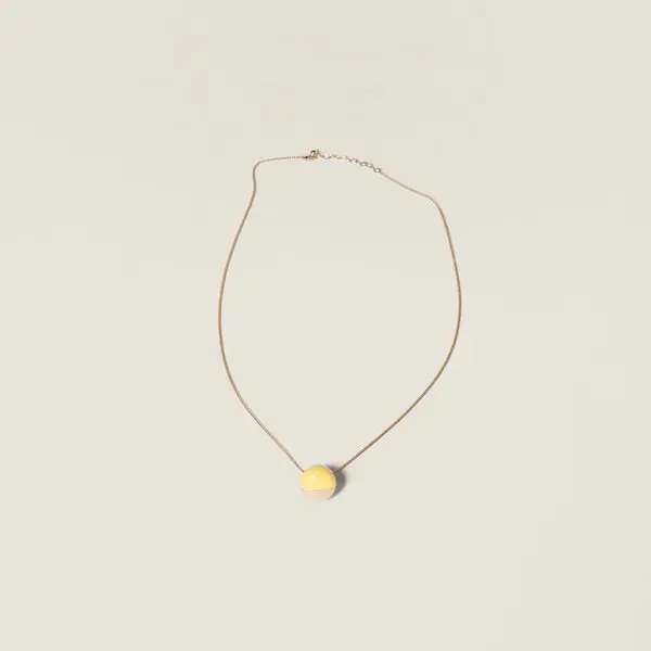 Miu Miu Metal Necklace - Yellow