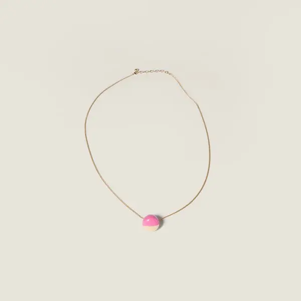 Miu Miu Metal Necklace - Pink