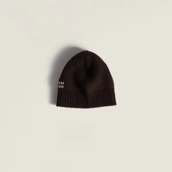Miu Miu Wool And Cashmere Beanie - Dark Brown