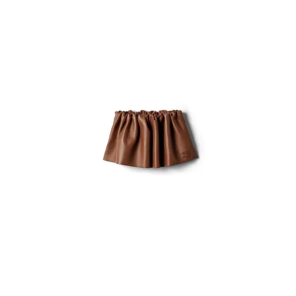 Miu Miu Plongé Nappa Leather Miniskirt - Palisander