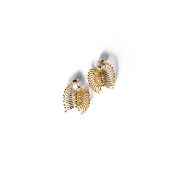 Miu Miu Metal Clip-on Earrings - Gold