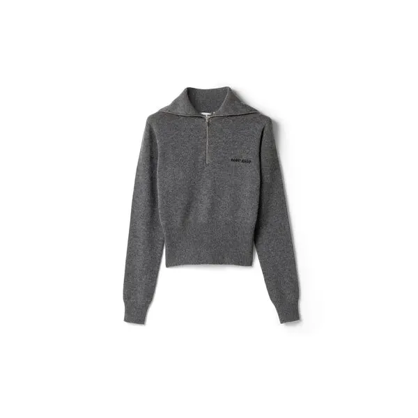 Miu Miu Cashmere Half-zipper Sweater