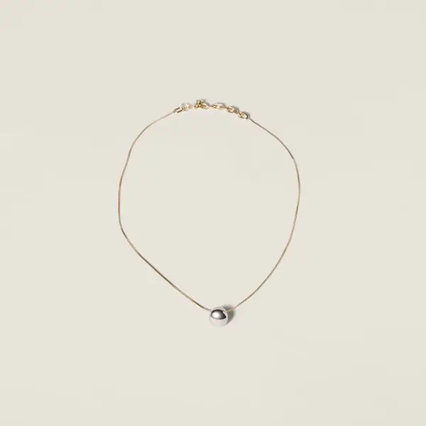 Miu Miu Metal Necklace - Gold/steel