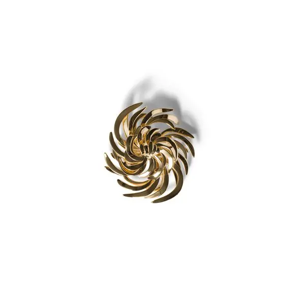 Miu Miu Metal Brooch - Gold