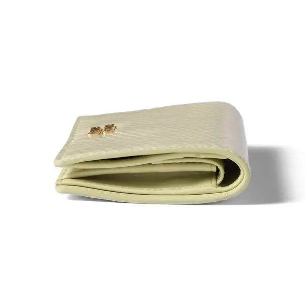 Miu Miu Small Ayers Leather Wallet - Pistachio Green