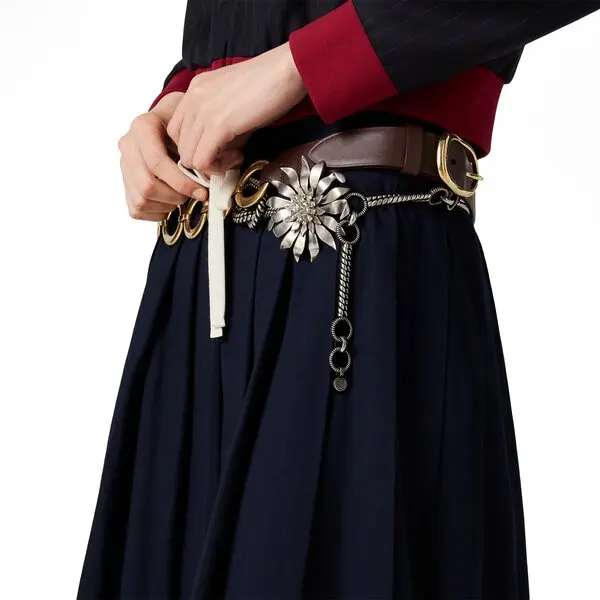 Miu Miu Pleated Gart-dyed Jersey Skirt