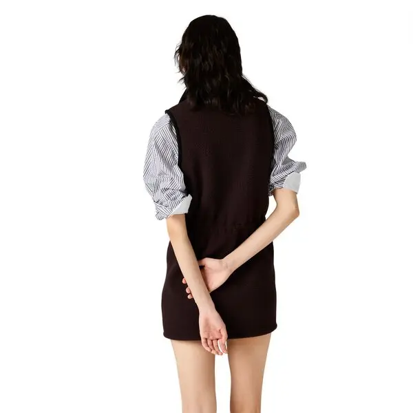 Miu Miu Fleece Fit & Flare Dress - Ebony