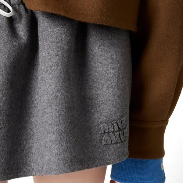 Miu Miu Double Cashmere Miniskirt