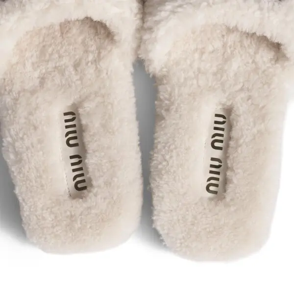 Miu Miu Shearling Slides