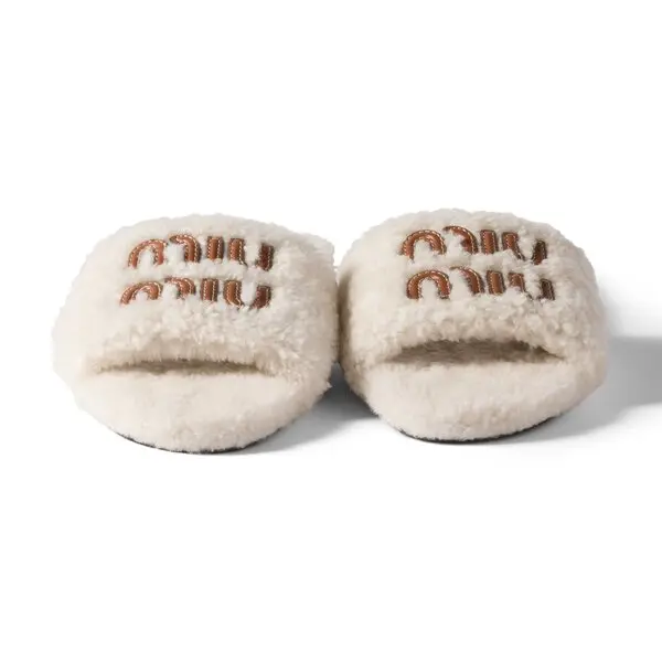 Miu Miu Shearling Slides