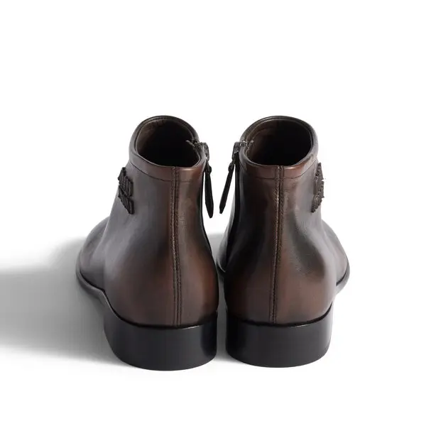 Miu Miu Fumé Leather Booties
