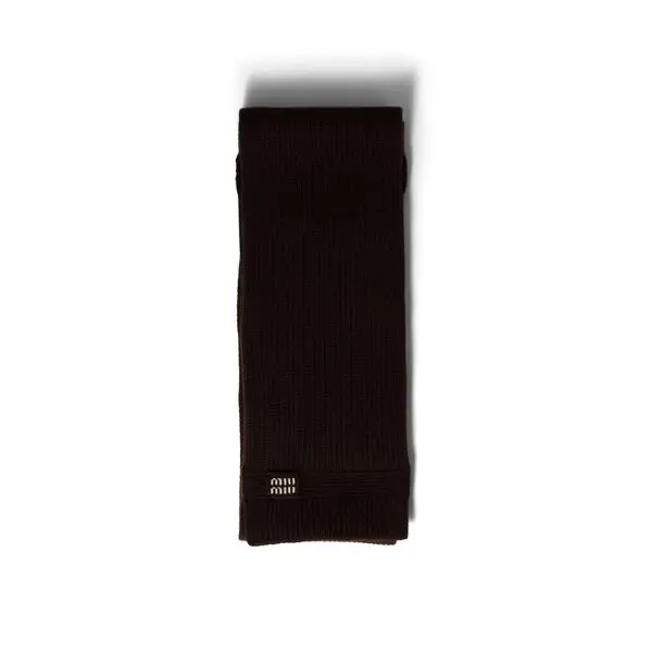 Miu Miu Cashmere Scarf - Dark Brown