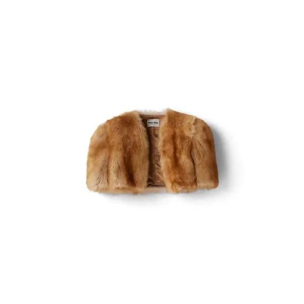 Miu Miu Shearling Fur Bolero Jacket