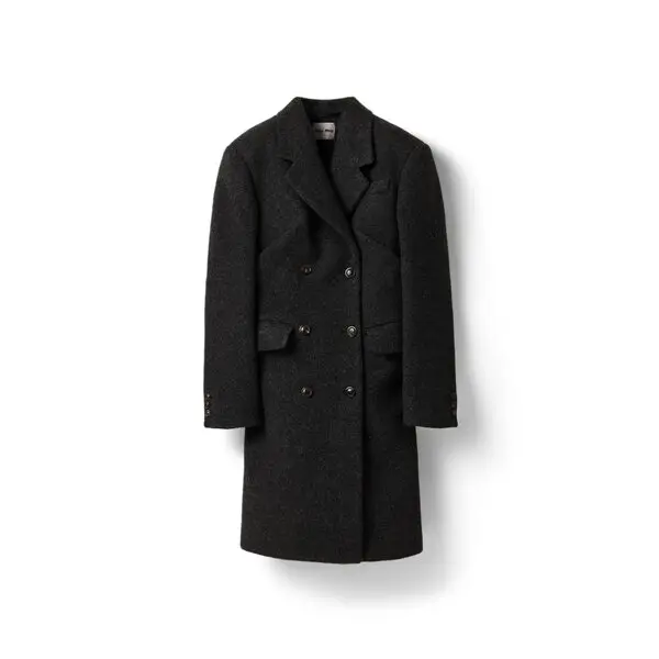 Miu Miu Double-breasted Shetland Wool Coat