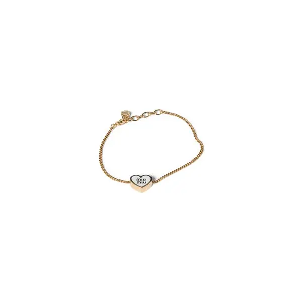 Miu Miu Metal Bracelet - Gold/white