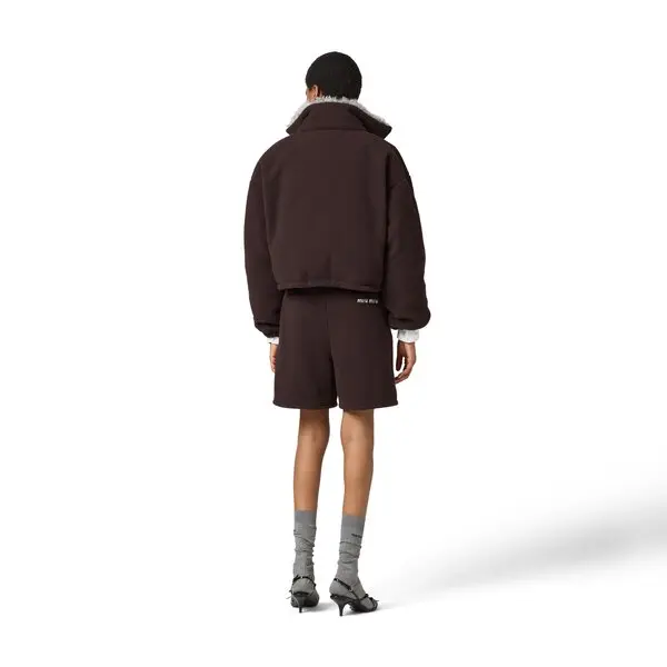 Miu Miu Fleece Down Jacket - Ebony