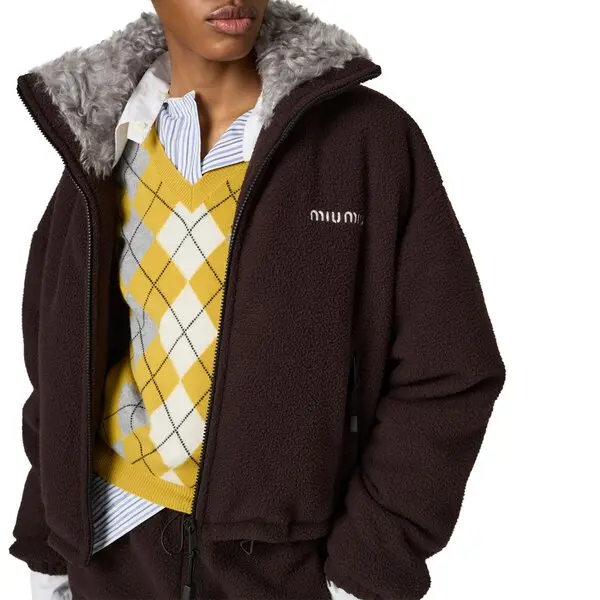 ジャケット・アウター MIU MIU Short Duffle Coat Hooded Black Miu miu duffle coat - Gem