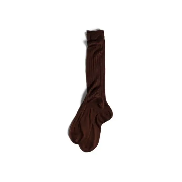 Miu Miu Silk Socks - Cocoa Brown