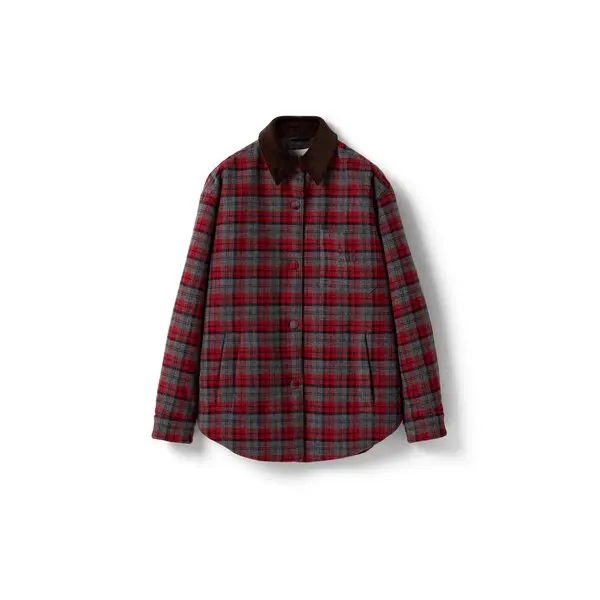 Miu Miu Plaid Down Jacket