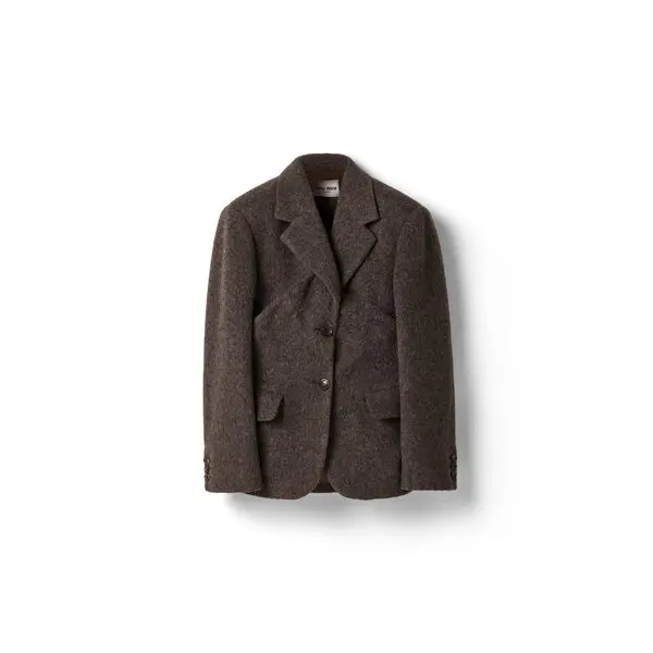 Miu Miu Single-breasted Shetland Wool Jacket