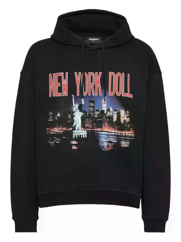 Dsquared2 Graphic Hoodie - Black