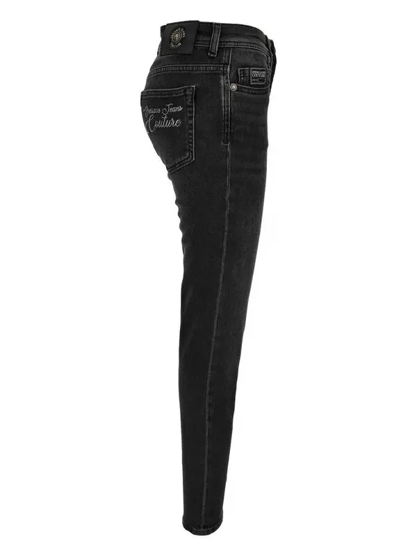 Versace Embroidered Logo Skinny Jeans