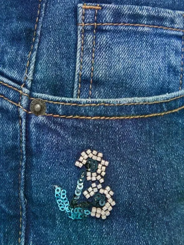 Desigual Sequin Embellished Jeans