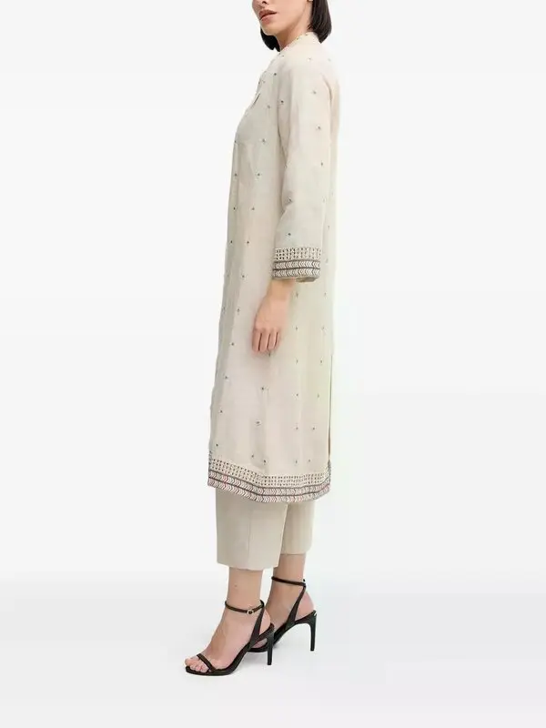 HOSS INTROPIA Embroidered Beaded-trim Top