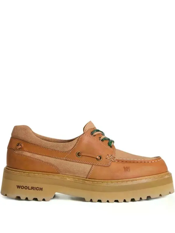 Woolrich Leather Platform Boat Shoes
