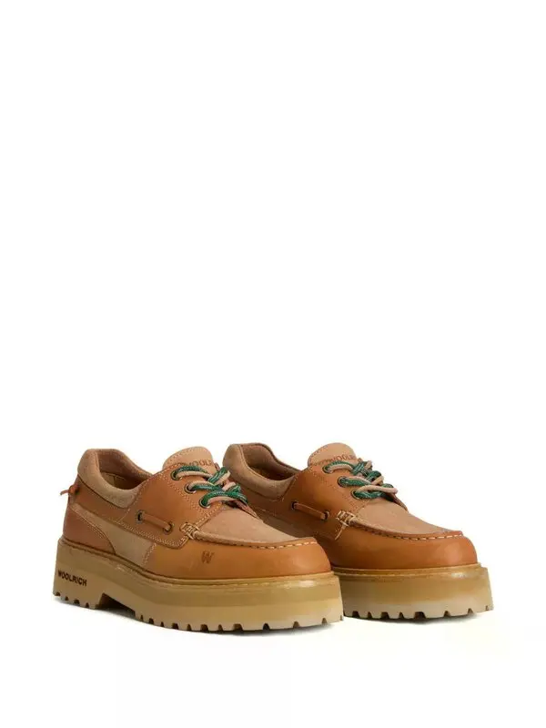 Woolrich Leather Platform Boat Shoes