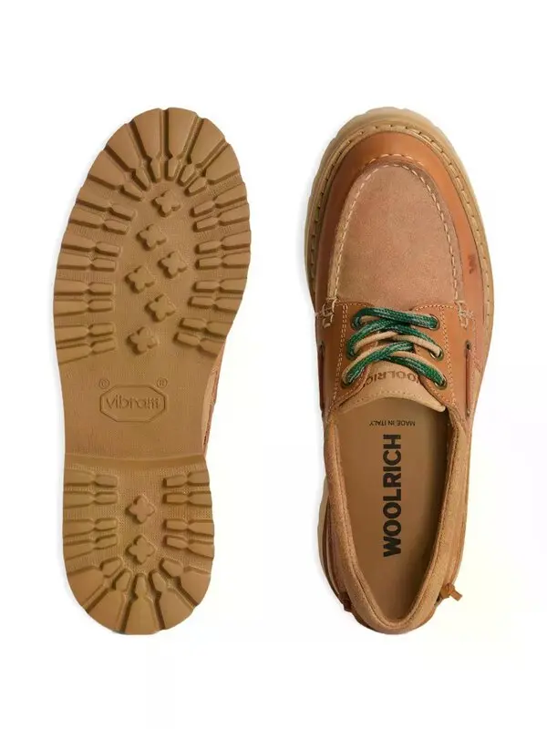 Woolrich Leather Platform Boat Shoes