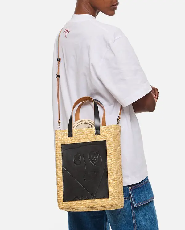 Plan C Borsha Medium Raffia Shopping Bag - Multicolore