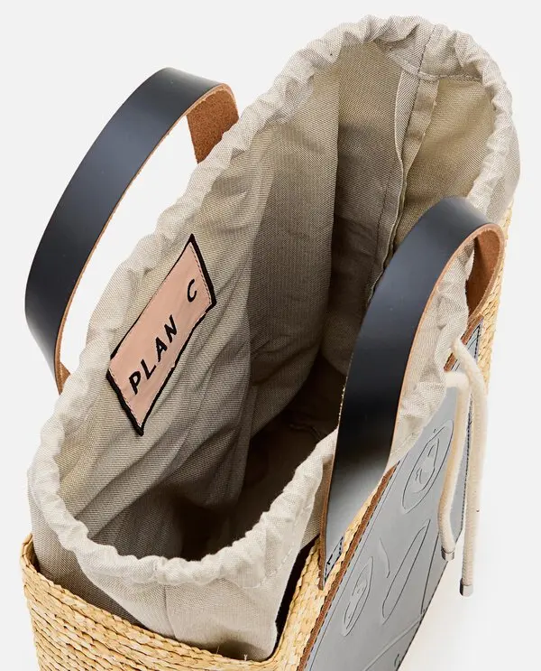 Plan C Borsha Medium Raffia Shopping Bag - Multicolore