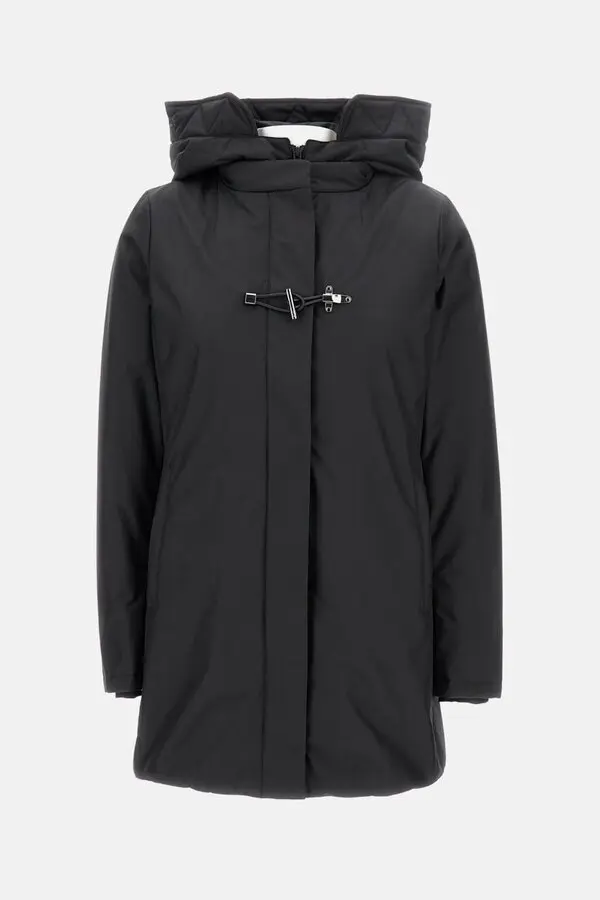 FAY Technical Toggle Coat - Black