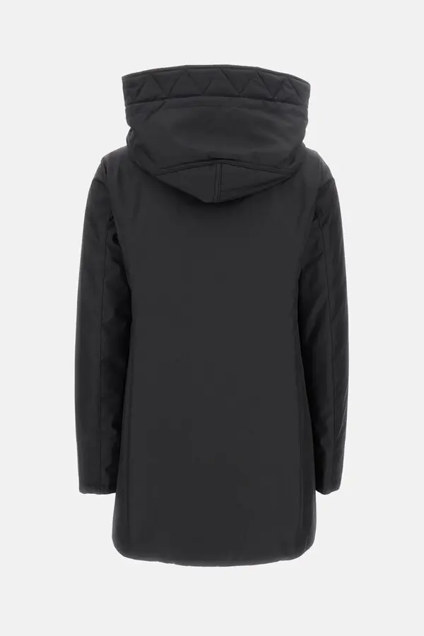 FAY Technical Toggle Coat - Black