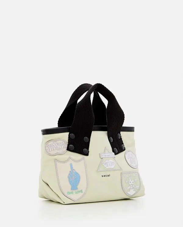 Sacai X Marc Gonzales Small Tote Bag With Patches - Multicolor