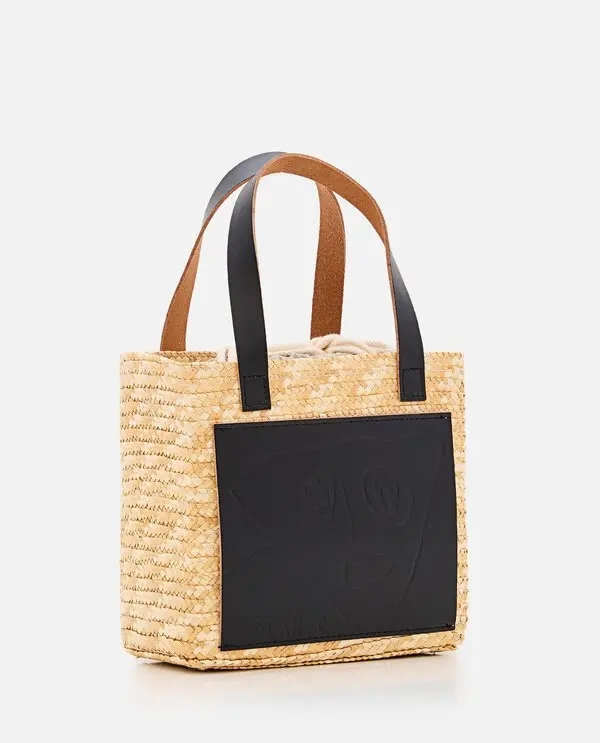Plan C Mini Raffia Shopper