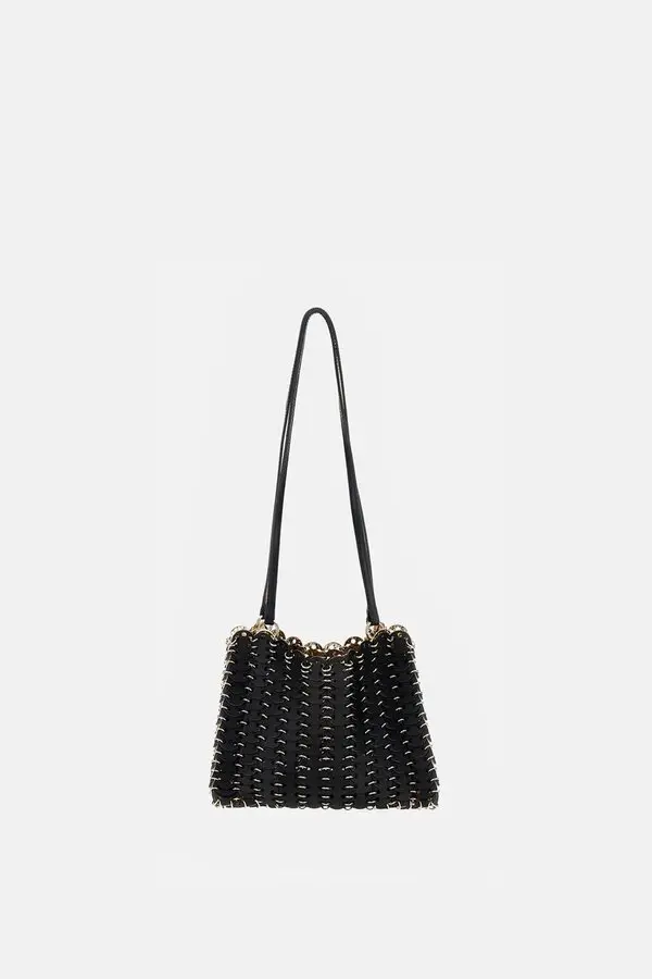 Rabanne Sequined Shoulder Bag - Nero