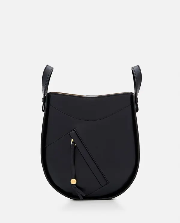 Loewe Hammock Slice Leather Bag - Nero