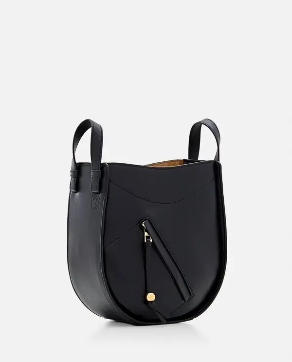 Loewe Hammock Slice Leather Bag - Nero