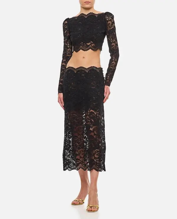 Rabanne Midi Skirt - Nero