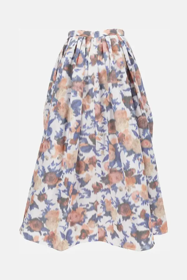 Erdem Floral Print Pleated Skirt - Multicolor