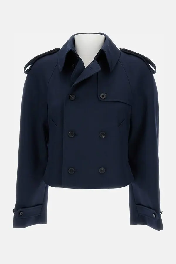 Alexander McQueen Short Wool Jacket - Blue