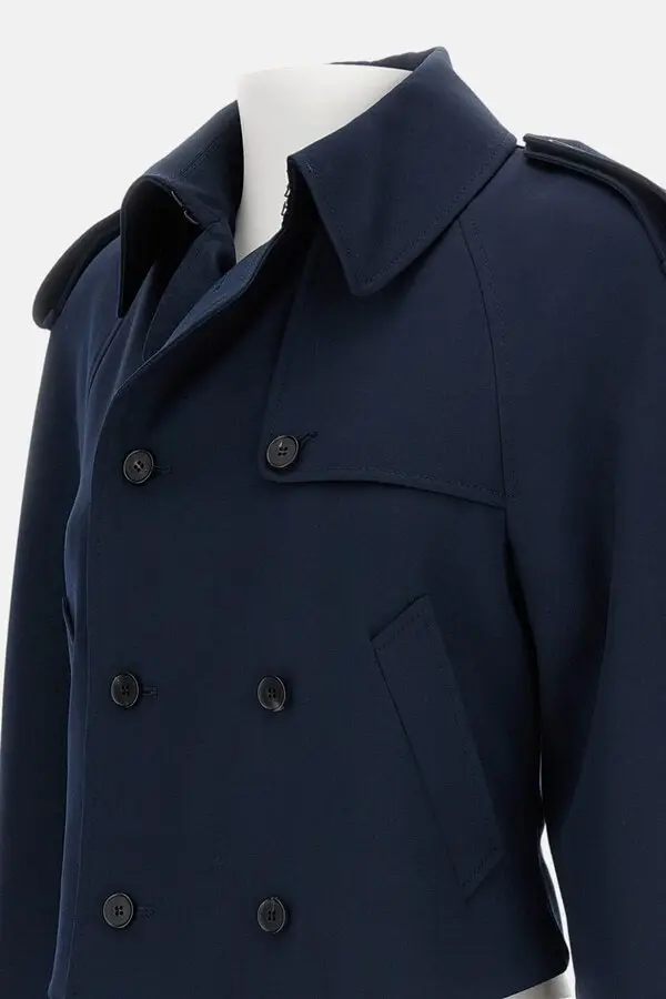 Alexander McQueen Short Wool Jacket - Blue