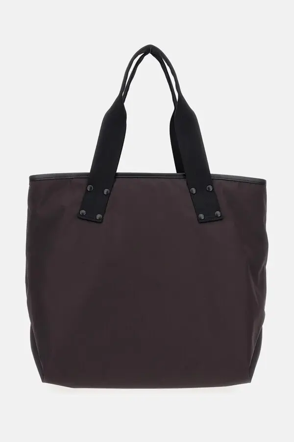 Sacai Large Tote Bag With Pocket - Brown
