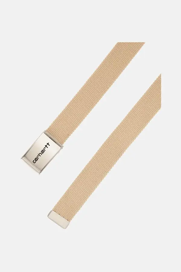 Carhartt Work In Progress Belt With Metal Clip - Beige